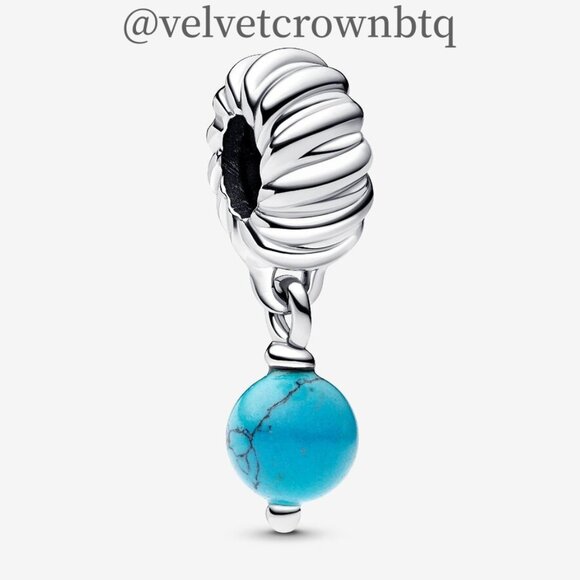 Pandora | Jewelry | Pandora Turquoisecolored Dangle Charm | Poshmark